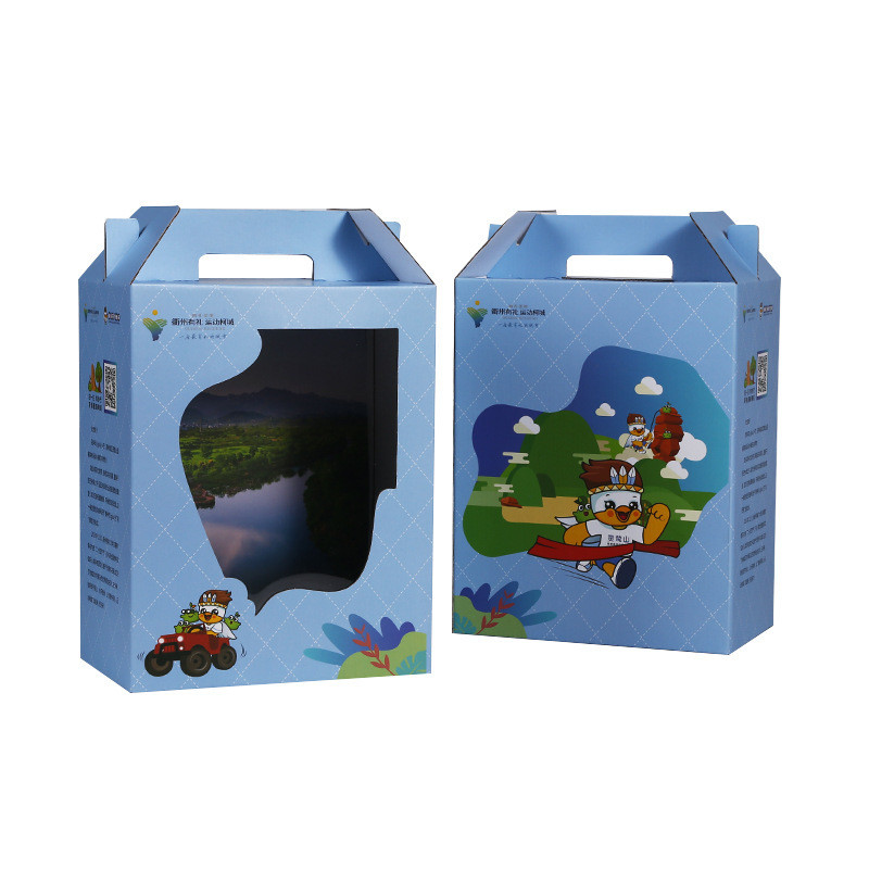 Recyled E-Flute Corrugated Cardboard Auto Bottom Carrier Boxes Toy ...
