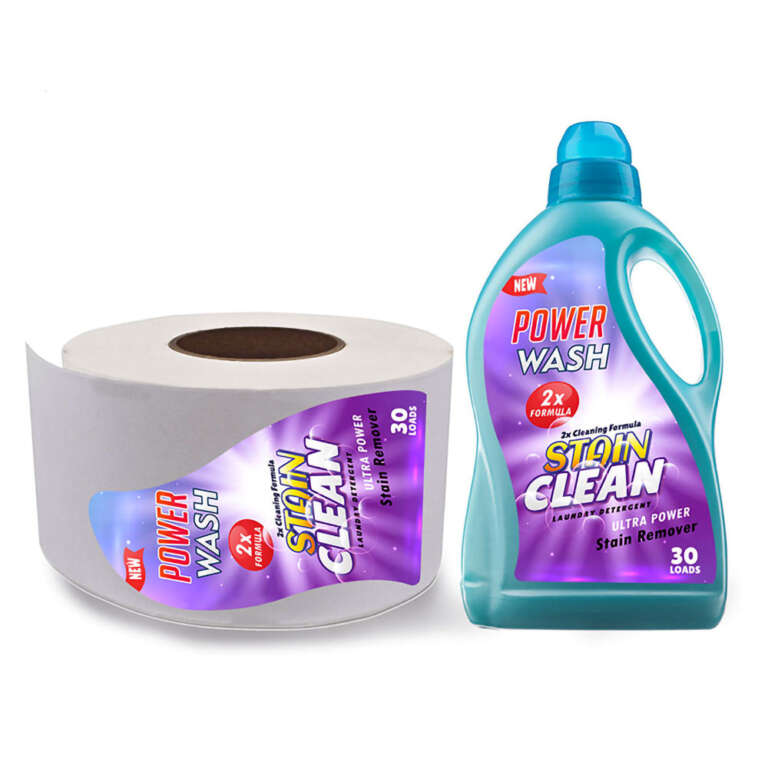 Custom Printing Private Logo Roll Self Adhesive PVC PE Detergent Bottle ...